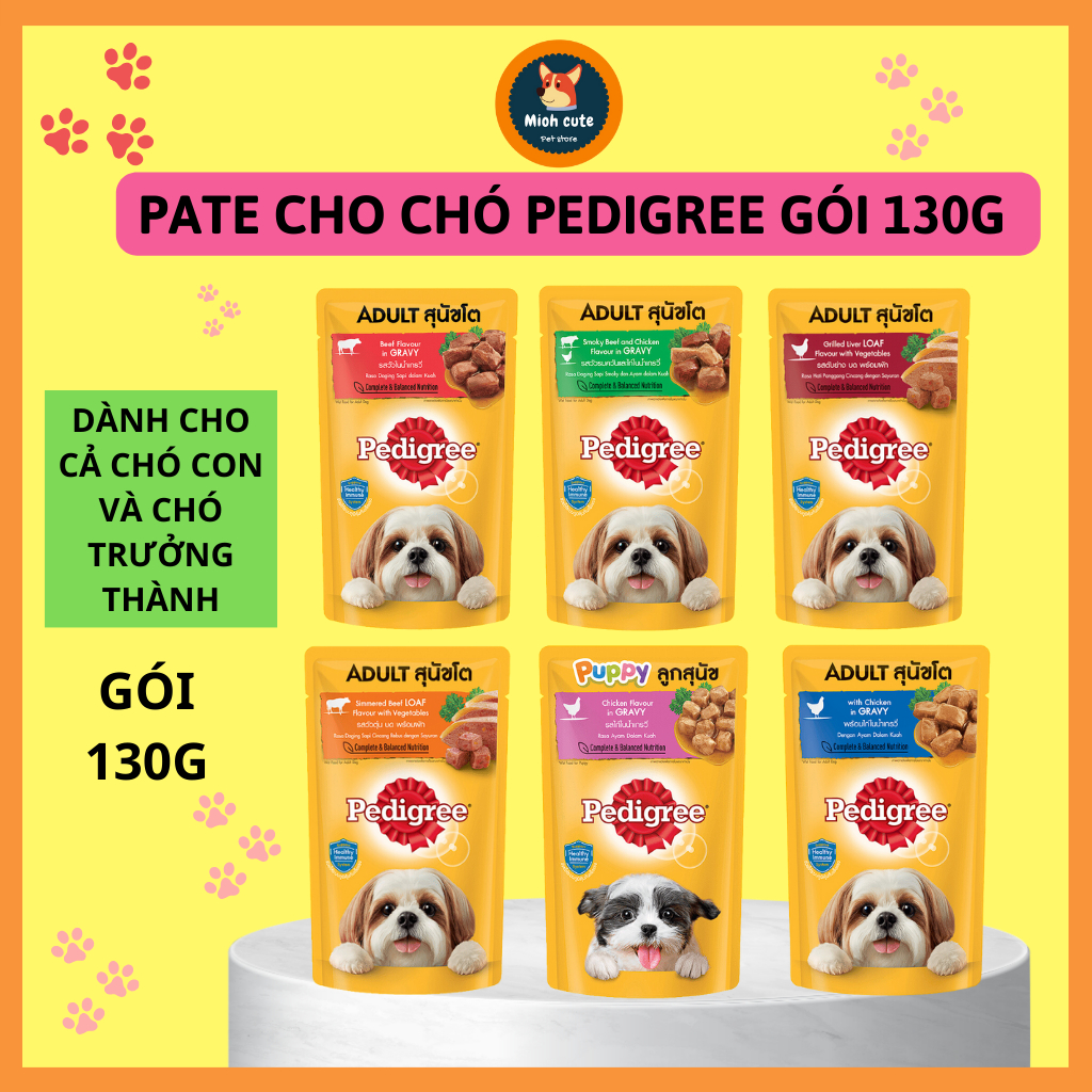 Pate cho chó Pedigree nhiều hương vị | Shopee Việt Nam