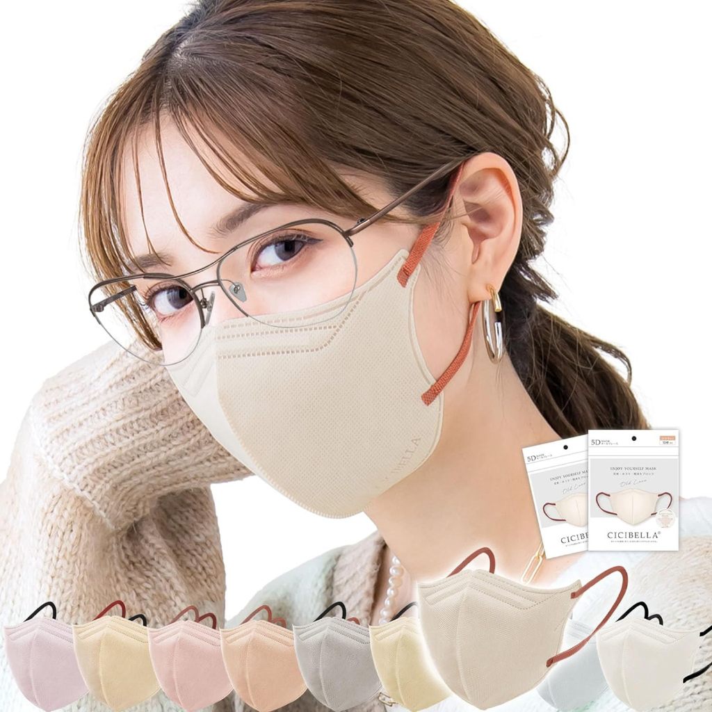 5D mask non-woven bicolor mask with no-fog nose wire. Old lace. 20 ...