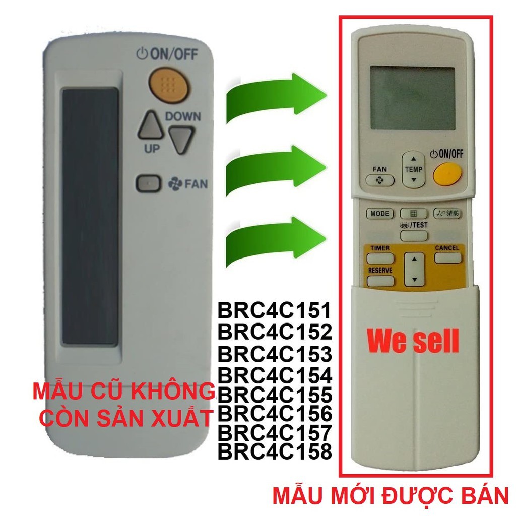 Remote Điều Khiển Máy Lạnh Điều Hòa DAIKIN âm trần BRC4C151 BRC4C152 ...