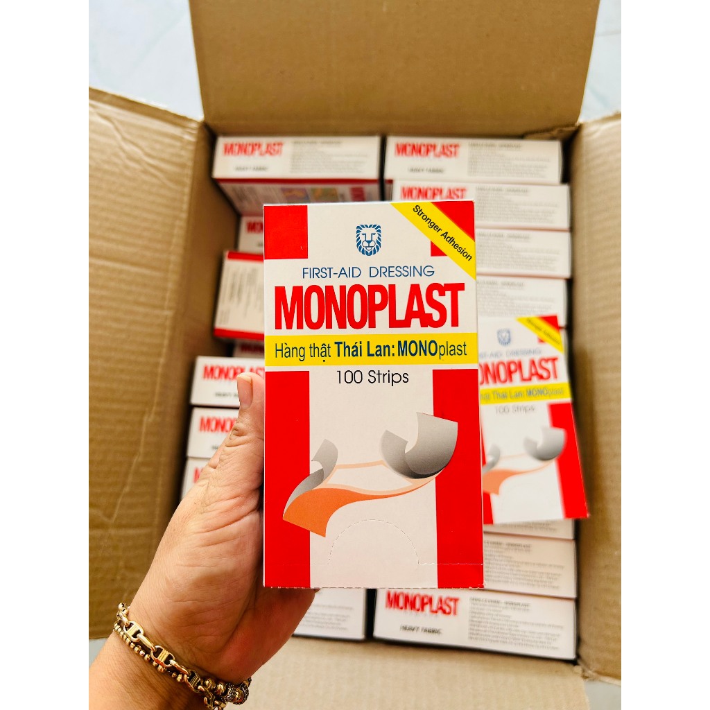 (combo 2 hộp )Băng cá nhân MONOPLAST, hộp 100 miếng, KHông thắm nước ...