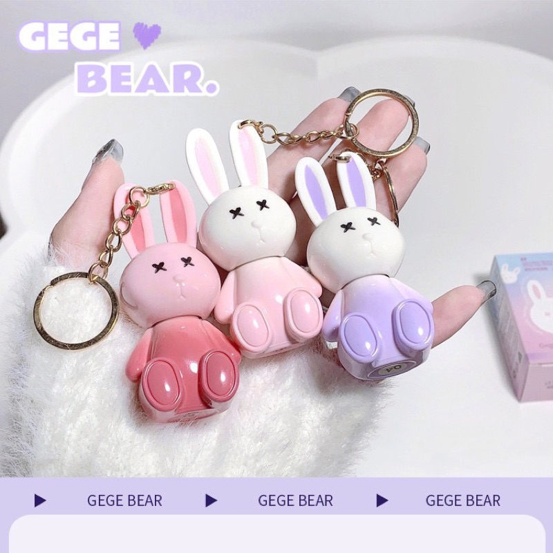 Son Bóng Gegebear Hình Móc Khoá Thỏ Dễ Thương | Shopee Việt Nam