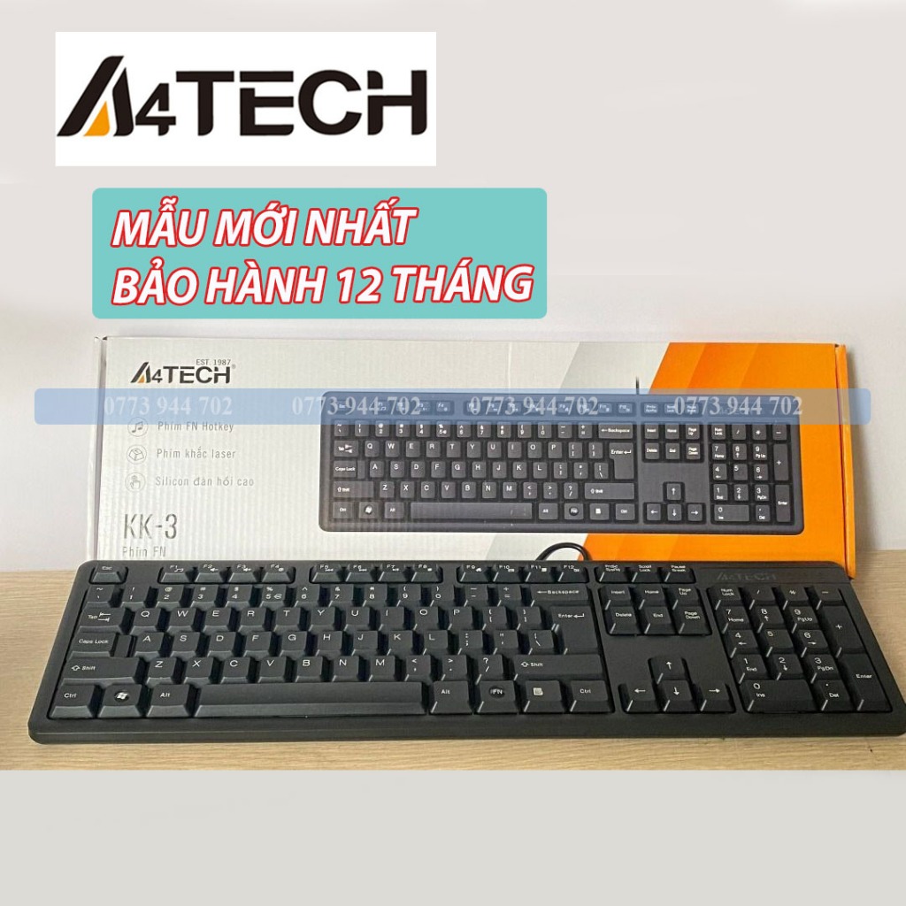 ((BH 12 Tháng)) Bàn Phím A4tech Kk 3 Usb - Chính Hãng Keyboard Siêu Bền ...