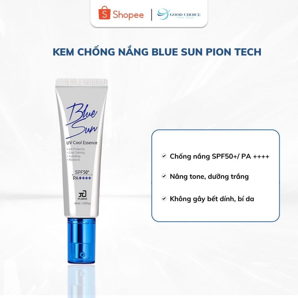 Kem chống nắng Blue sun Pion Tech UV cool essence (SPF50+/PA++++) | Shopee Việt Nam