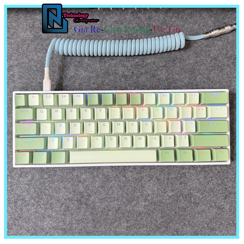 Bàn Phím Cơ Layout 61 OEM Kết Nối Type C Có Dây Loại RGB Và Màu Mặc ...