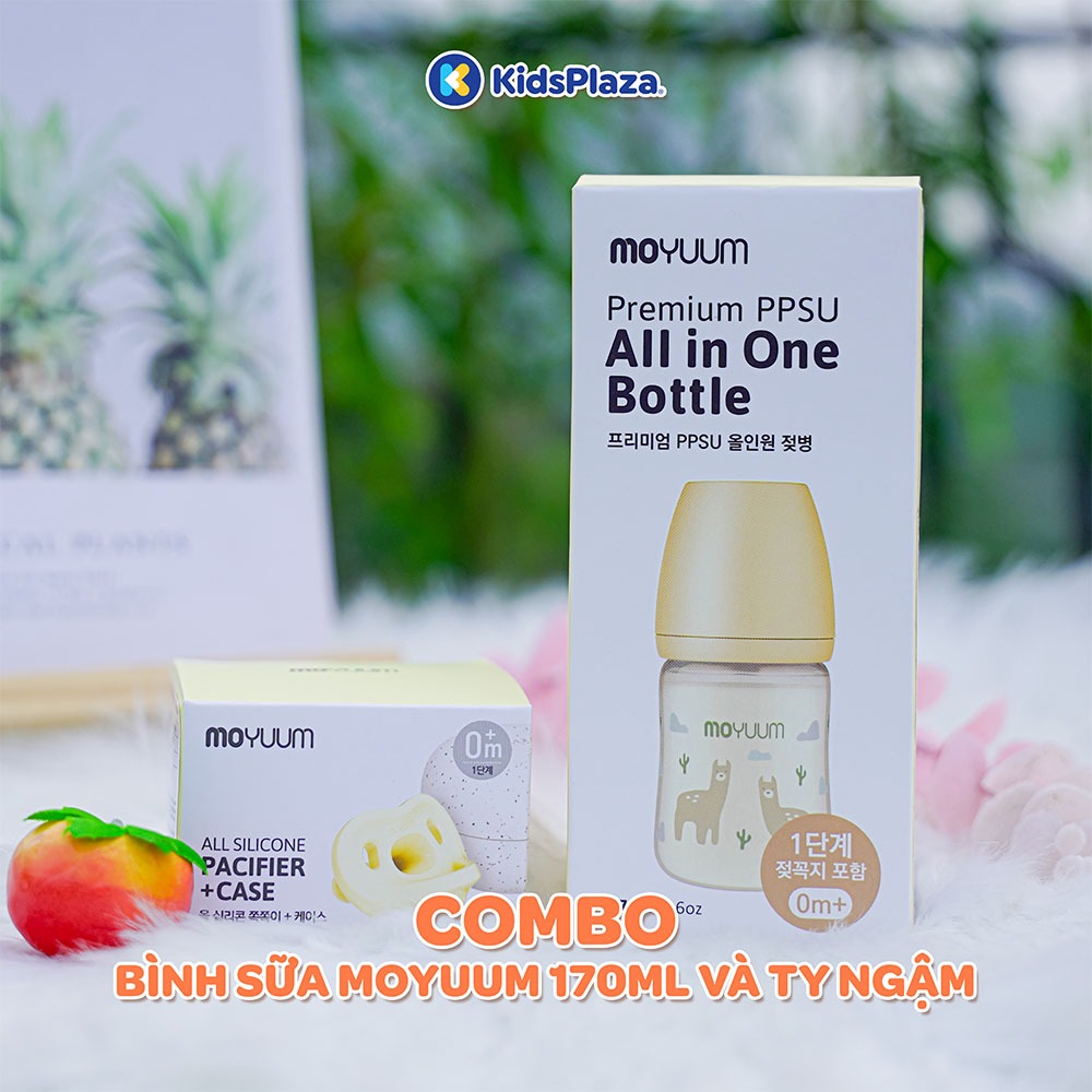 COMBO Bình sữa Moyum 170ml + Ty ngậm Moyuum chính hãng | Shopee Việt Nam