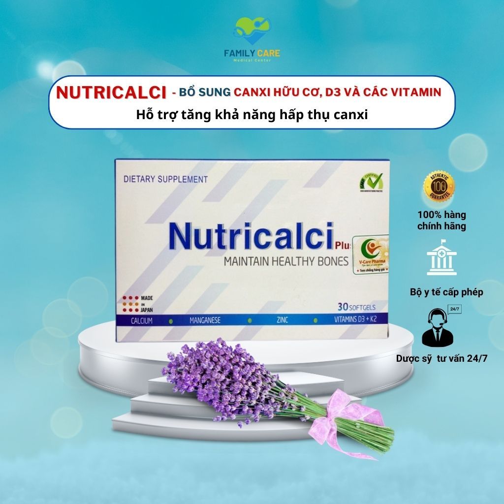 NUTRICALCI PLUS -Bổ sung canxi hữu cơ, D3, các vitamin cho bà bầu ...