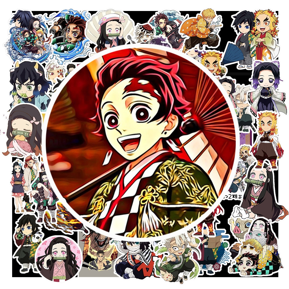 [Decal Trong] Set 50 Sticker Demon Slayer Kimetsu No Yaiba | Trang Trí ...