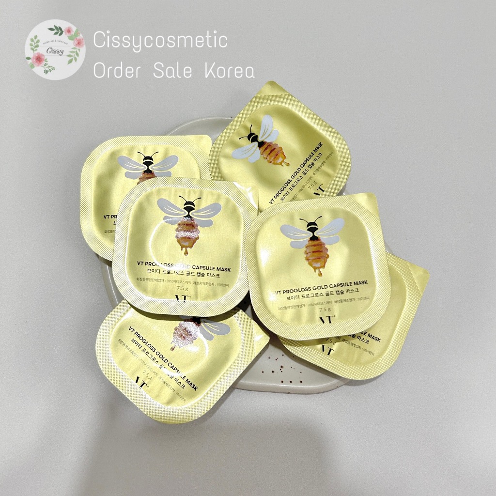 Set Mặt Nạ Sữa Ong Chúa VT Progloss Gold Capsule Mask 7,5g * 6 Hộp ...