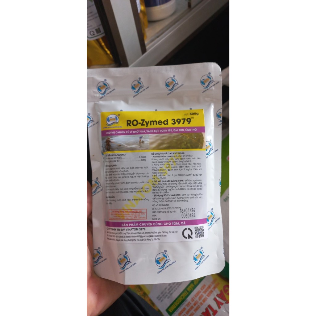 combo 2 gói PROZYME 3979, xử lí đáy bùn đen, thức ăn dư thừa, nước đỏ ...