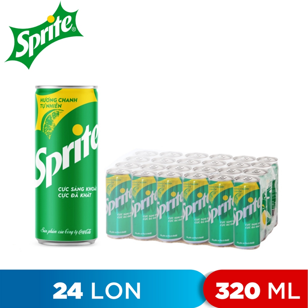 [Coca-Cola] Thùng/Lốc 24 Lon Nước Ngọt Giải Khát Có Gas Sprite Vị Chanh ...