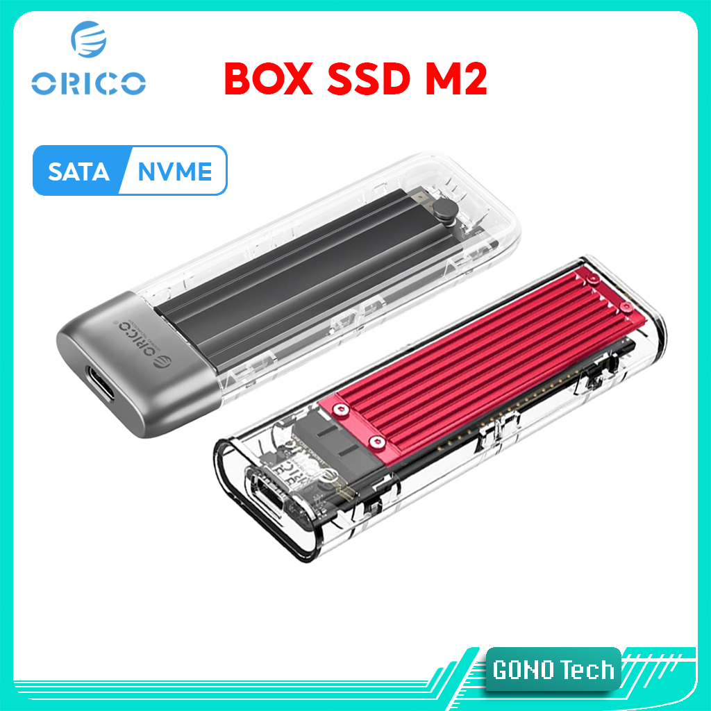 Box ổ cứng SSD M2 NVMe / SATA Type C trong suốt ORICO TXM2F TXM2 TCM2 TCM2M TCM2F-C3 | Chuyển M ...