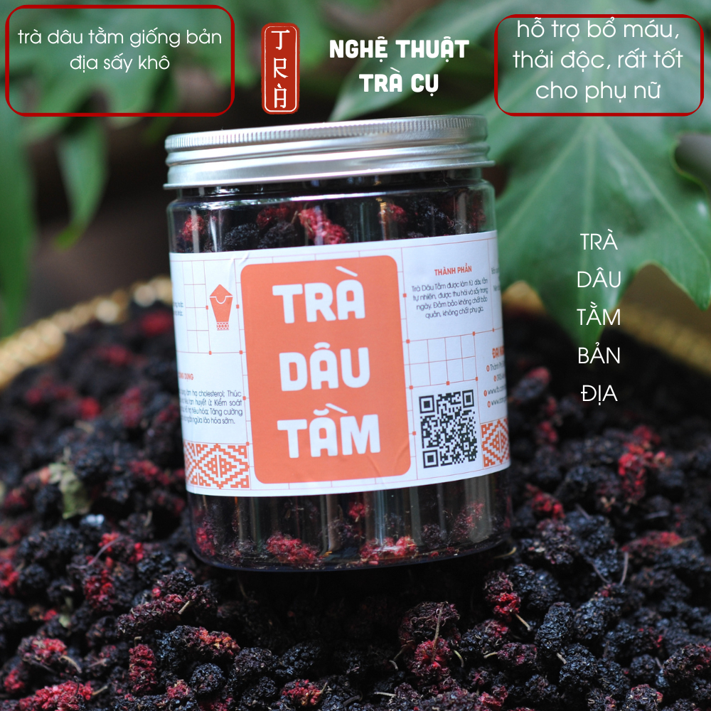 Trà dâu tằm ta giống bản địa sấy khô đóng hủ pet 100gr hỗ trợ cho bạn ...