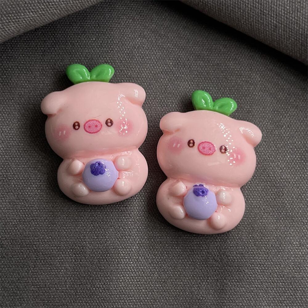 Charm Gắn Dép Crocs, Sticker Jibbitz Hình Con Lợn, Heo Tím Dễ Thương ...