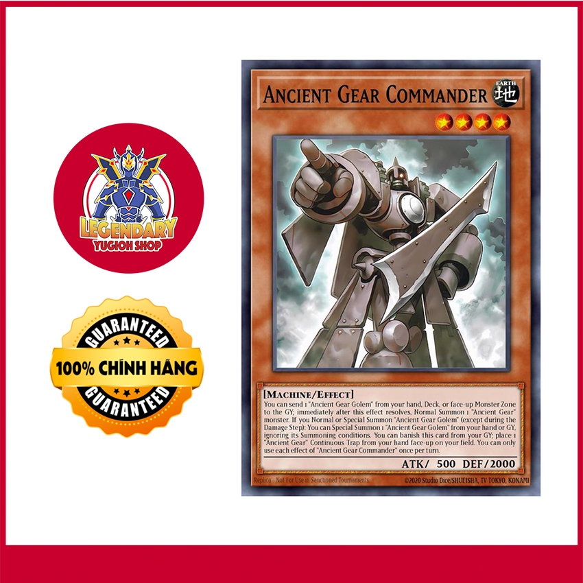 [Thẻ Bài Yugioh Chính Hãng] Ancient Gear Commander | Shopee Việt Nam
