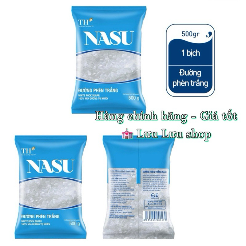 Đường phèn hạt trắng Nasu Natural Sugar gói 500gr | Shopee Việt Nam