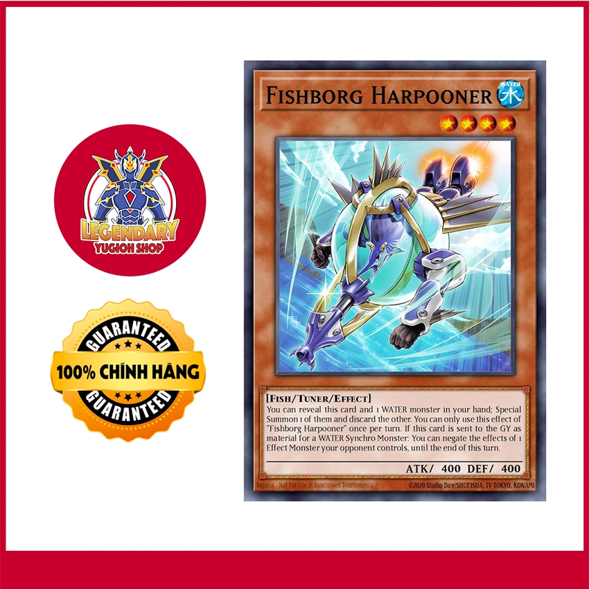 [Thẻ Bài Yugioh Chính Hãng] Fishborg Harpooner | Shopee Việt Nam