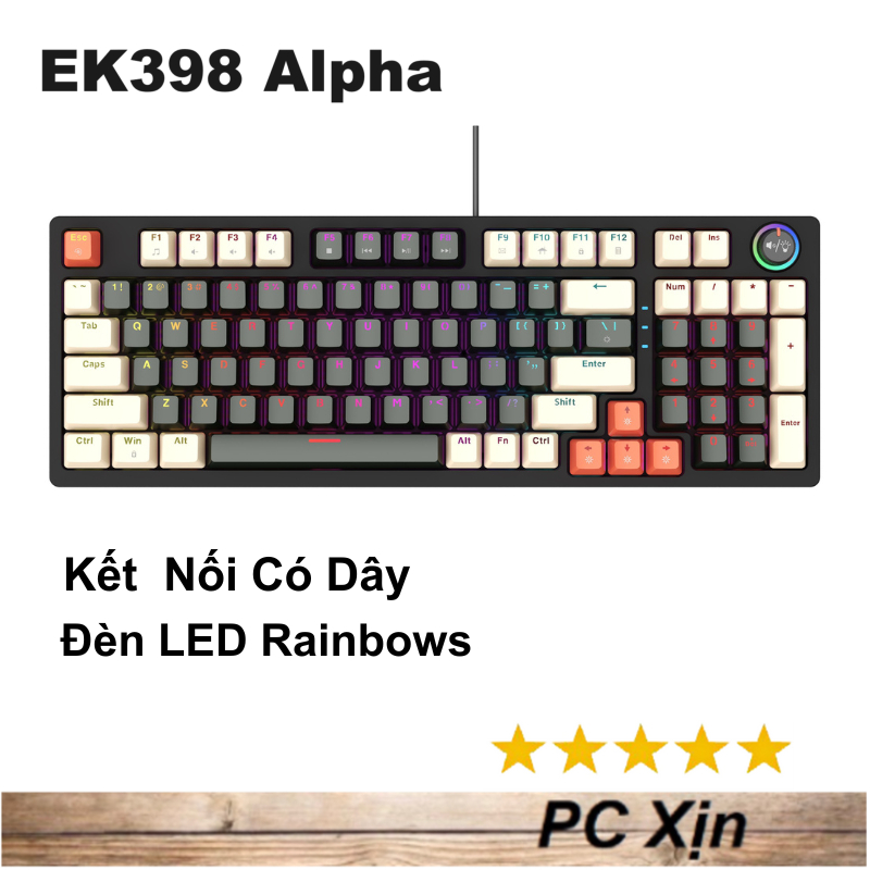 Bàn phím cơ EDRA EK398L / EK398 ( Blue , Brown , Red Switch) | Shopee ...