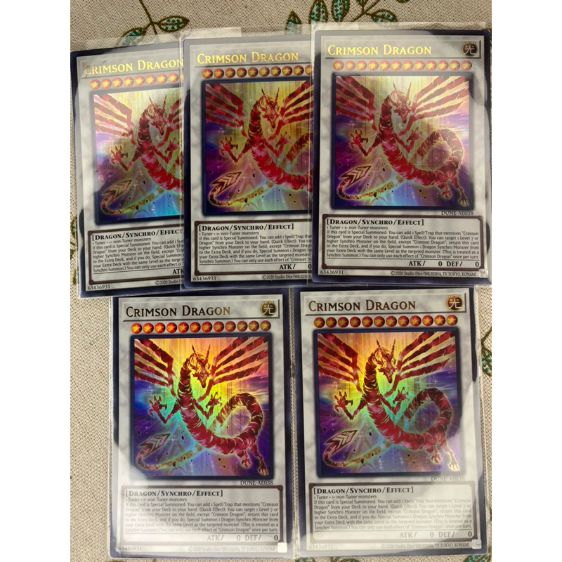 [LiLy_Yugioh] Lá bài DUNE-AE038 Crimson Dragon (UR) | Shopee Việt Nam