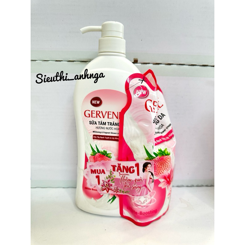 Sữa Tắm Trắng Da Gervenne 900G/1,2L ( Tặng Túi Sữa Tắm 380g ) | Shopee Việt Nam