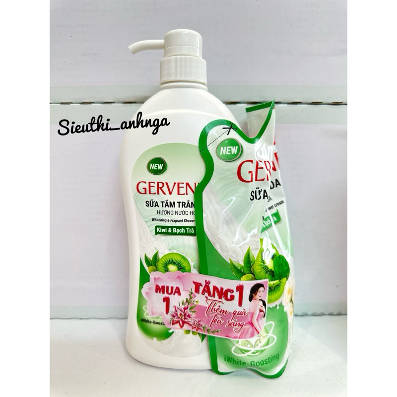 Sữa Tắm Trắng Da Gervenne 900G/1,2L ( Tặng Túi Sữa Tắm 380g ) | Shopee Việt Nam