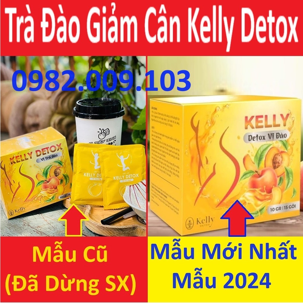 [LẺ 1 GÓI] trà đào detox giảm cân chính hãng kelly detox [Pro New Plus ...