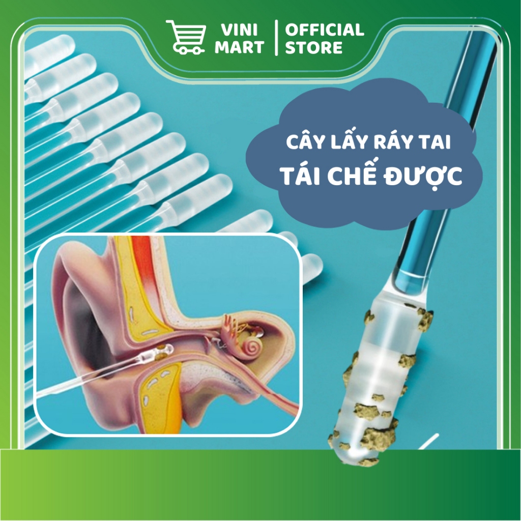 [Hộp 24 Chiếc] Cây lấy ráy tai tái sử dụng VINI MART, bông ngoáy tai ...