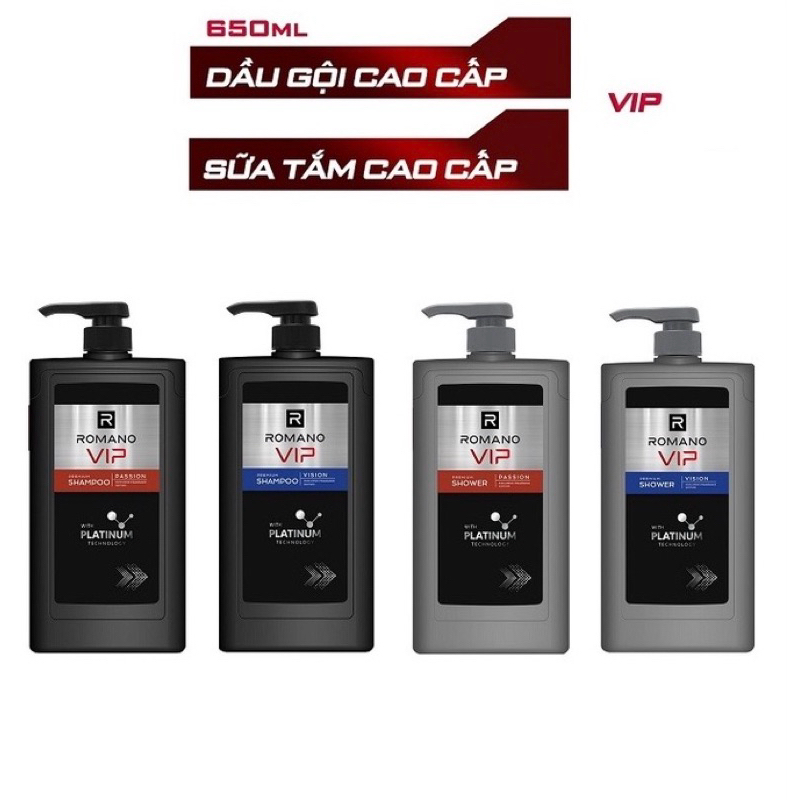 Dầu gội cao cấp Romano Vip 650g | Shopee Việt Nam