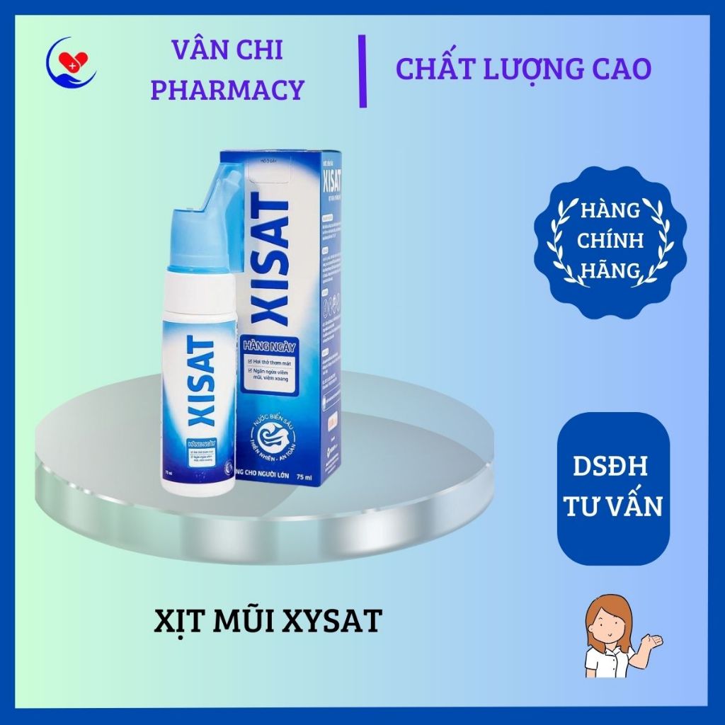 Xịt mũi nước biển sâu Xisat 75ml - xịt sạch thông mũi dùng cho người ...