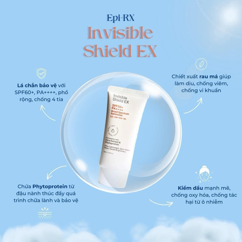 Kem chống nắng Epi-rx Invisible Shield EX | Shopee Việt Nam
