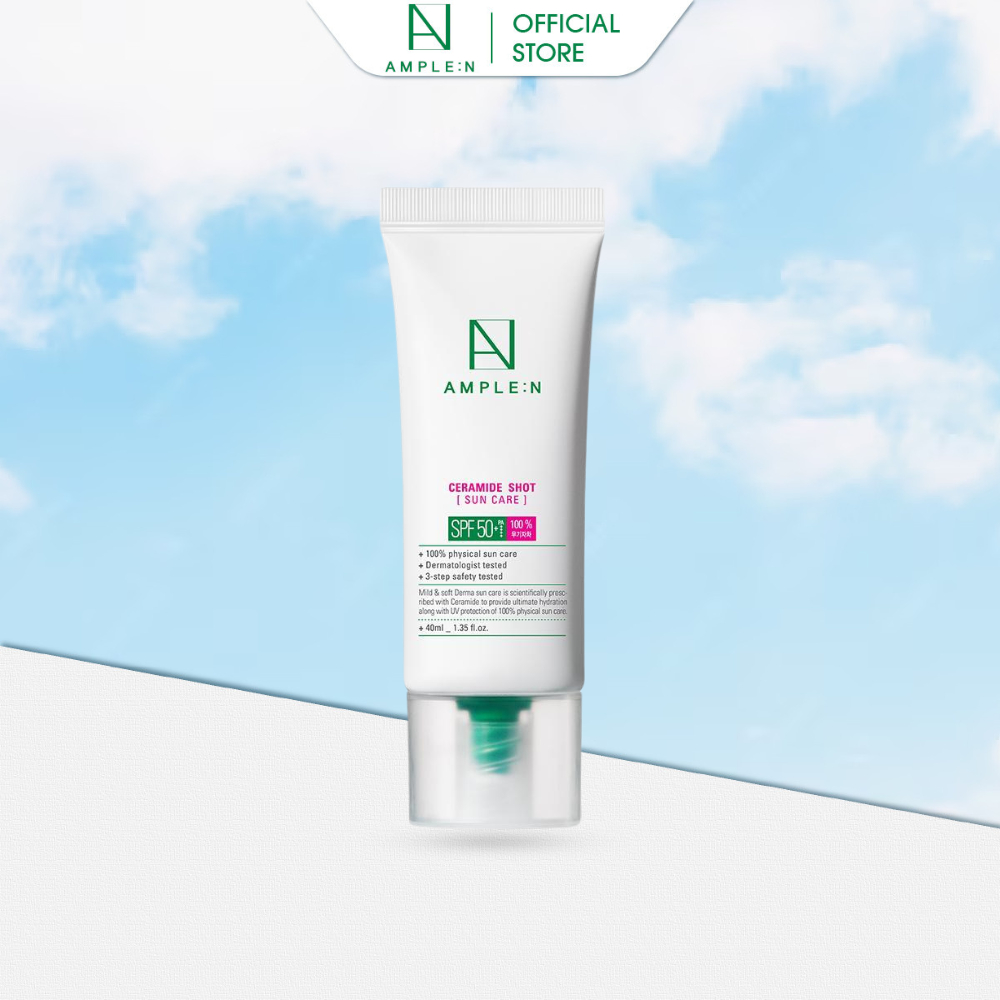 Kem chống nắng nâng tone nhẹ AMPLE:N Ceramide Shot Sun Care SPF 50+ PA ...