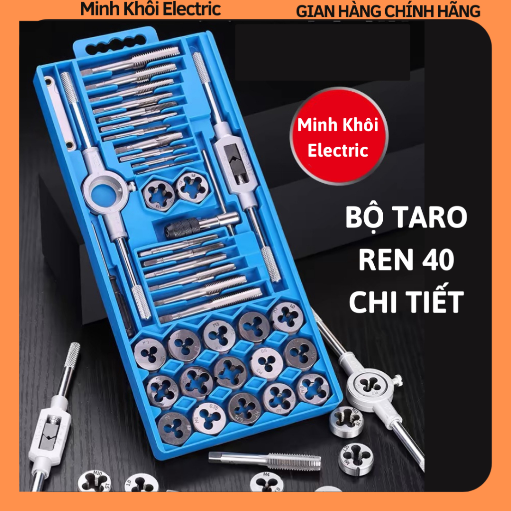 Bộ taro 40 chi tiết Sinomax,bộ taro tạo ren trong và ngoài,bộ tạo ren ...