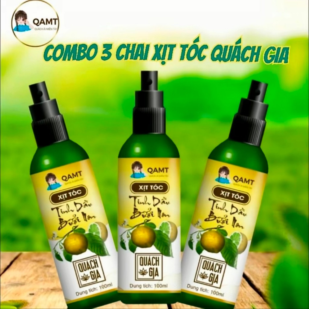 COMBO 3 CHAI XỊT MỌC TÓC BƯỞI NON QUÁCH GIA | Shopee Việt Nam