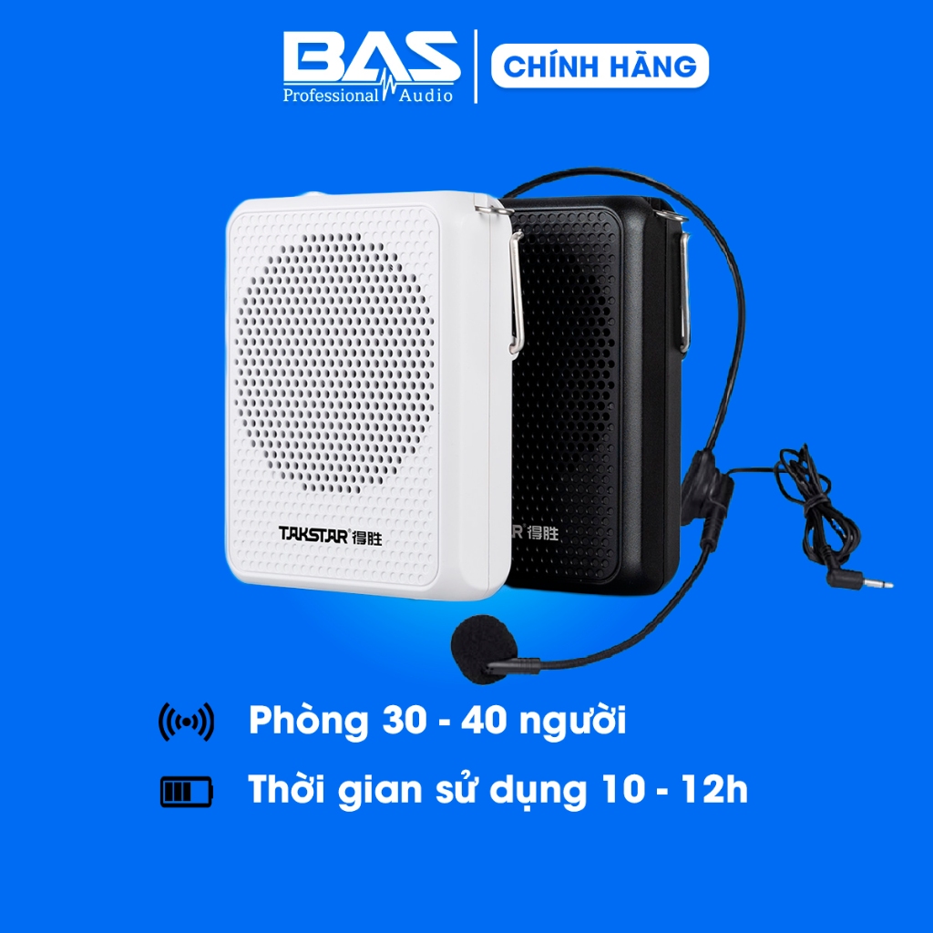 Máy trợ giảng Takstar E126A, loa trợ giảng công suất 8W, thời gian sử dụng liên tục lên tới 12h ...