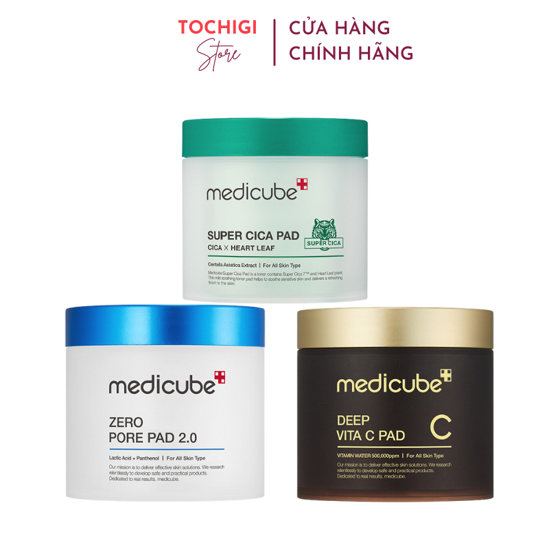 Toner Pad Medicube Zero Pore Pad 2.0/ Deep Vita C Pad/ Super Cica Pad ...