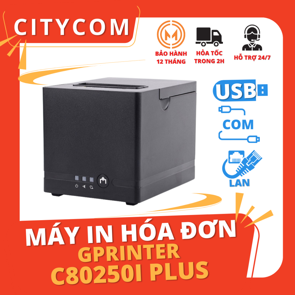 Máy in hóa đơn 80mm Gprinter C80250I PLUS ( USB + LAN + COM ) | Shopee Việt Nam