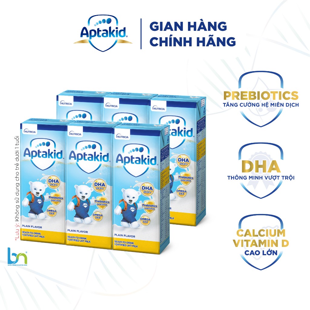 2 LỐC SỮA CÔNG THỨC PHA SẴN APTAKID UHT 180ML - DINH DƯỠNG VƯỢT TRỘI TỪ DANONE | Shopee Việt Nam