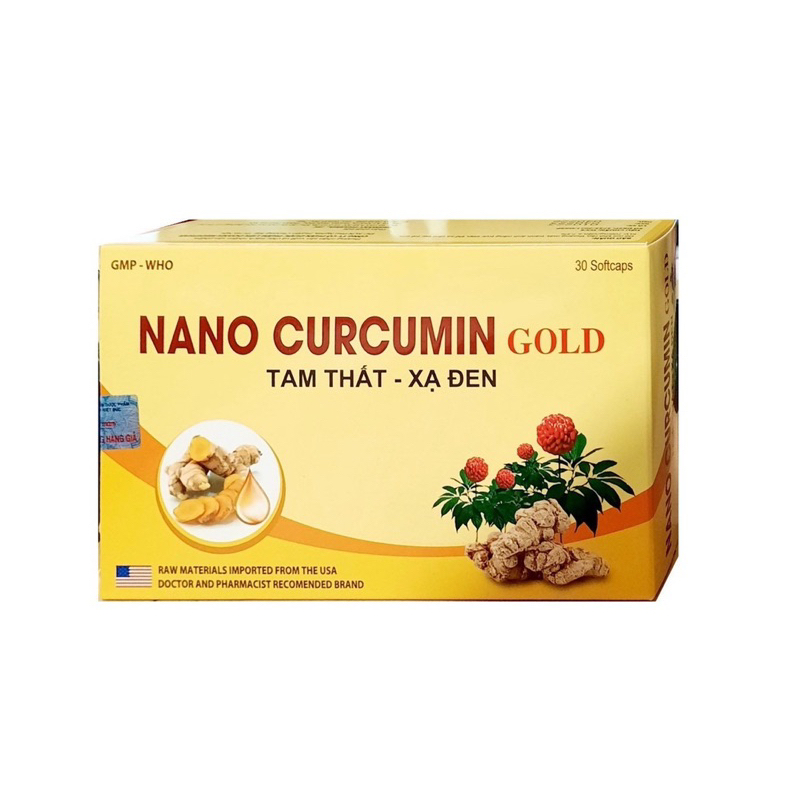 Nano Curcumin Gold Tam thất xạ đen - hết đau dạ dày tá tràng (hộp 30 viên nang mềm) | Shopee ...