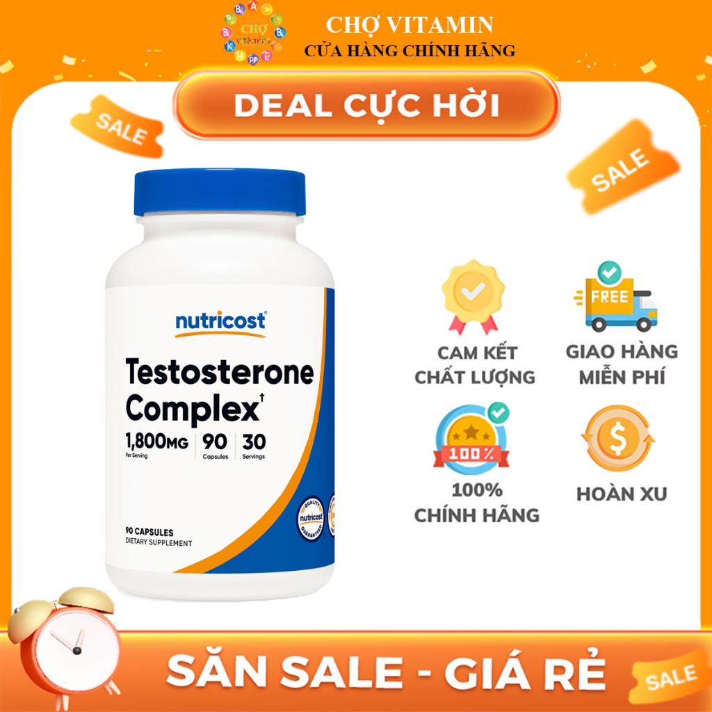 Nutricost Testosterone Support Complex (90 Capsules) 1800mg Per Serving ...