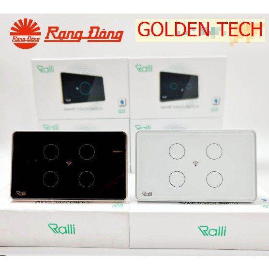 Công tắc cảm ứng Wifi chính hãng Rạng Đông CTCU.WF CN.01-4XT - Điều khiển từ xa bằng app điện ...