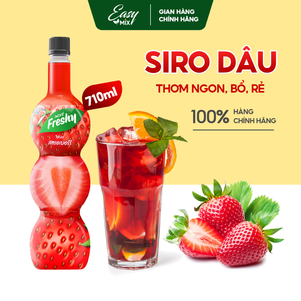 Siro Trái Cây Freshy Fruit Syrup Nguyên Liệu Pha Chế Trà Sữa Chai 710ml ...