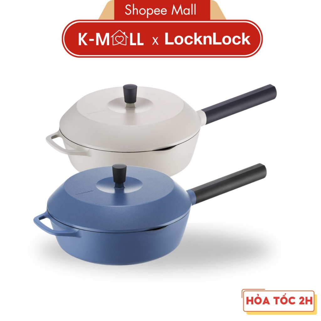 Chảo 24cm sâu lòng Lock&Lock Master Deep Pan LMD1245 , kèm nắp, dùng ...