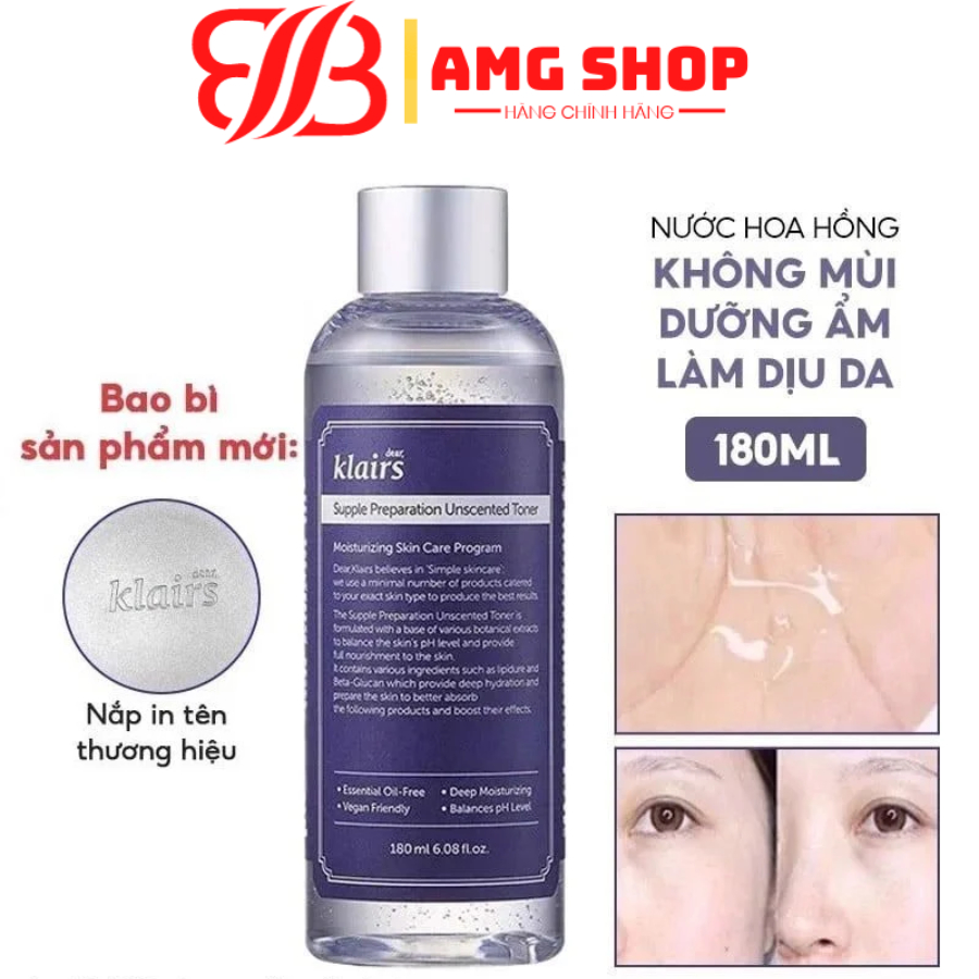 Nước Hoa Hồng Không Mùi Dear Klairs Supple Preparation Unsc(PRETTY SKIN ...