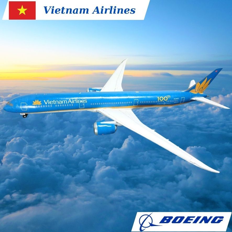 Mô hình giấy máy bay thương mại BOEING 787-8 Dreamliner VNA | Shopee Việt Nam