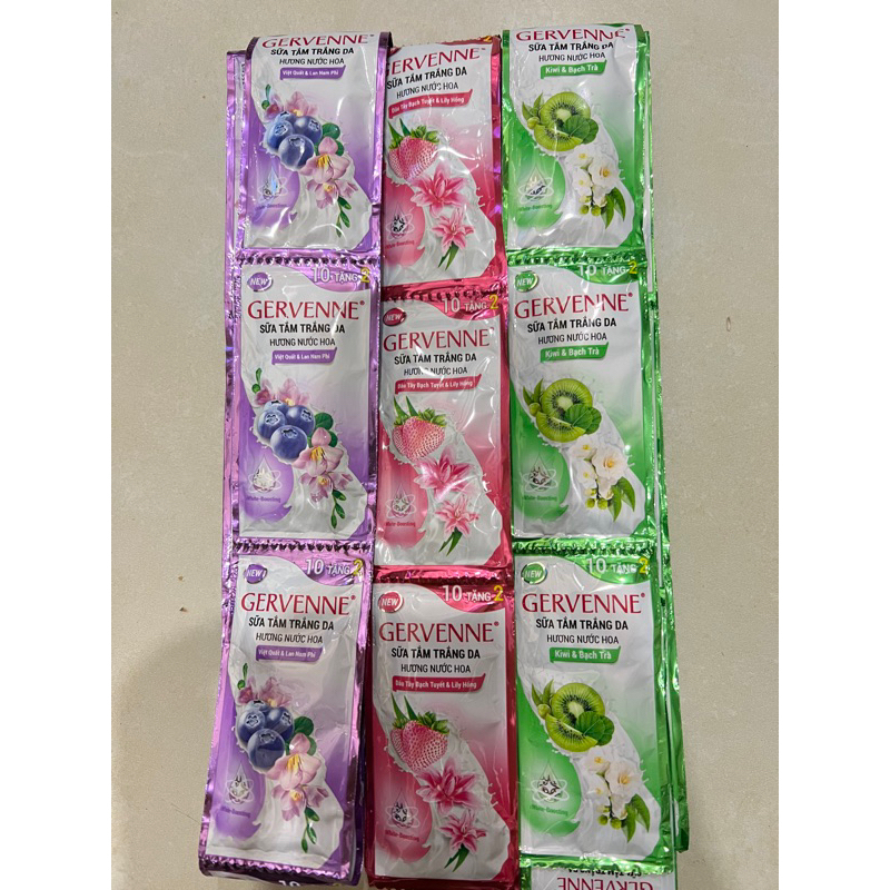 Sữa tắm trắng da Gervenne dây 12 gói x 4,5g | Shopee Việt Nam