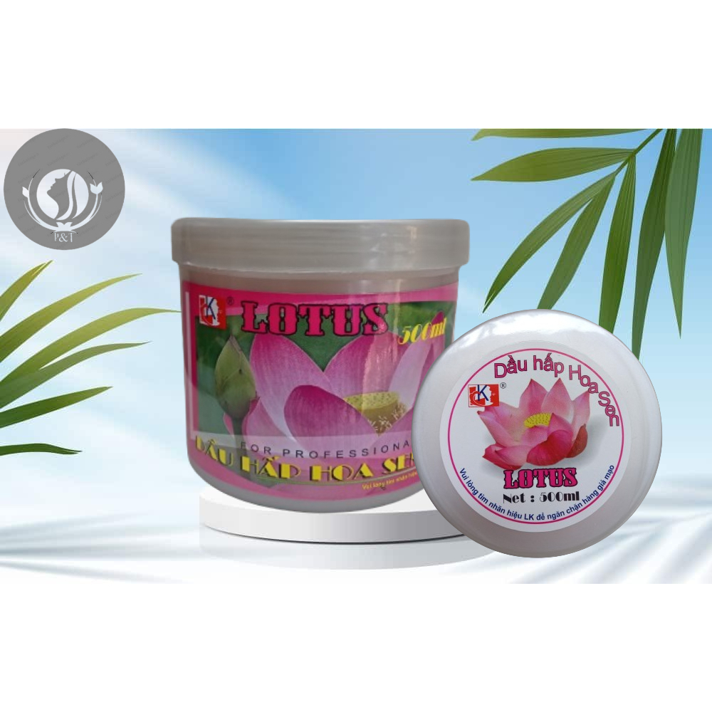 Dầu hấp tóc Hoa sen LOTUS LK 1000ml - Ủ hấp tóc cung cấp dưỡng chất mùi ...