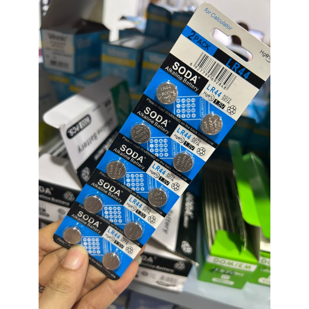 Pin LR44, A76, AG13 - Pin cúc áo Soda G13 vỉ 10 viên | Shopee Việt Nam