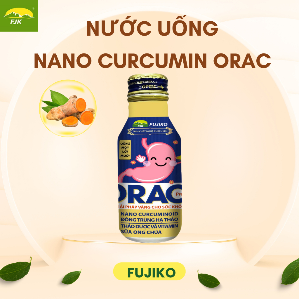Nước Uống Tinh Chất Nghệ Nano Curcumin ORAC FUJIKO Đông Trùng Hạ Thảo ...
