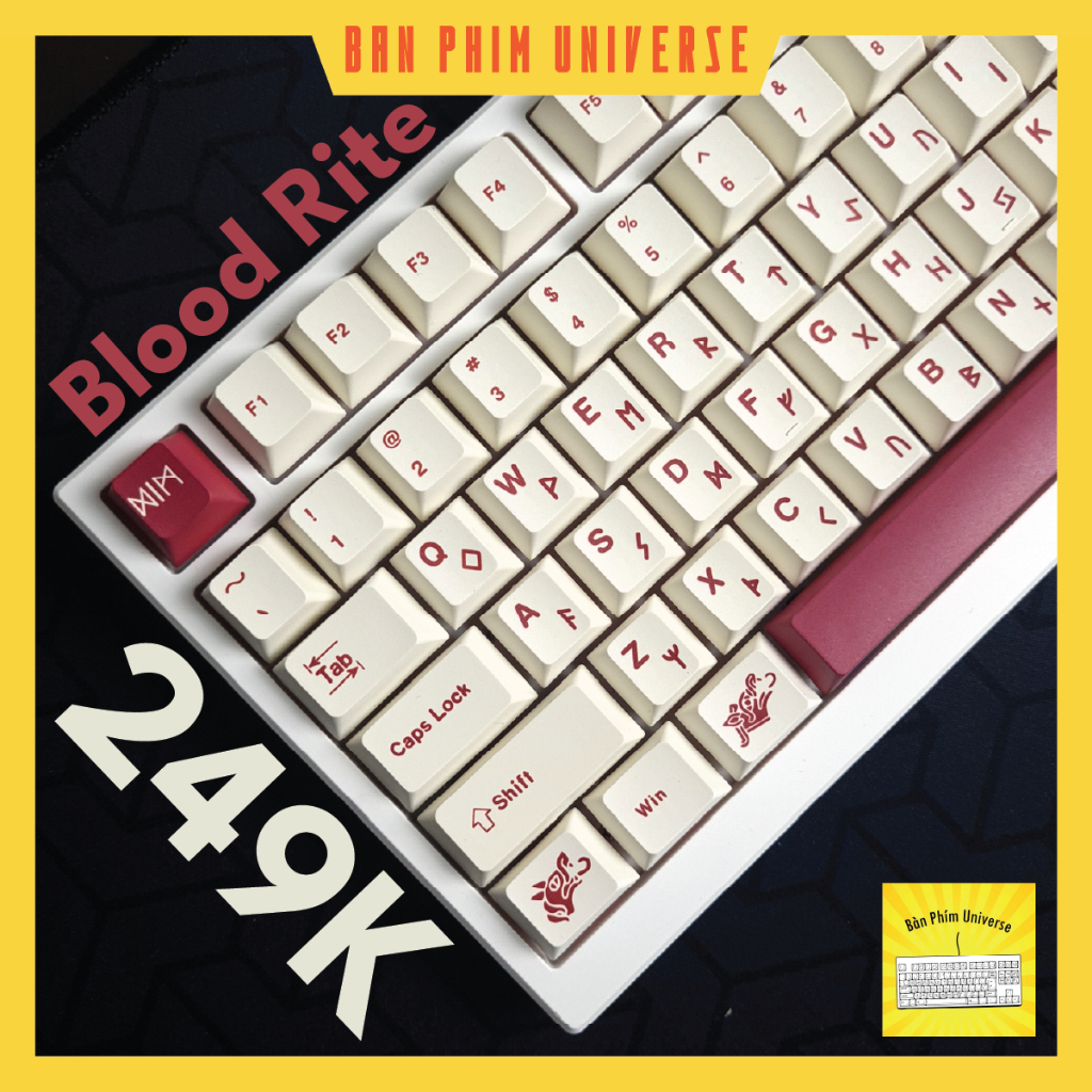 Keycap blood rite clone gmk blot - keycap pbt dyesub 127 nút bàn phím ...