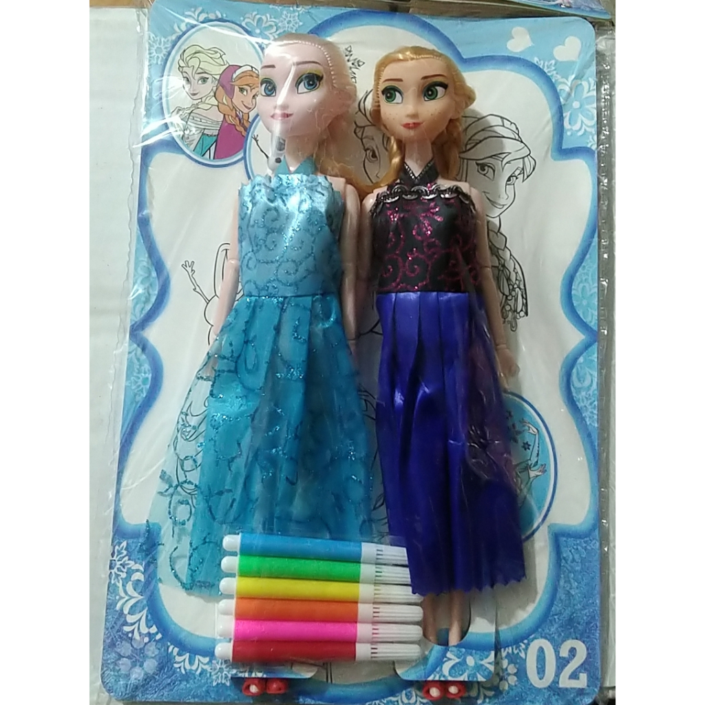 Túi 2 Búp Bê Elsa kèm tô màu | Shopee Việt Nam
