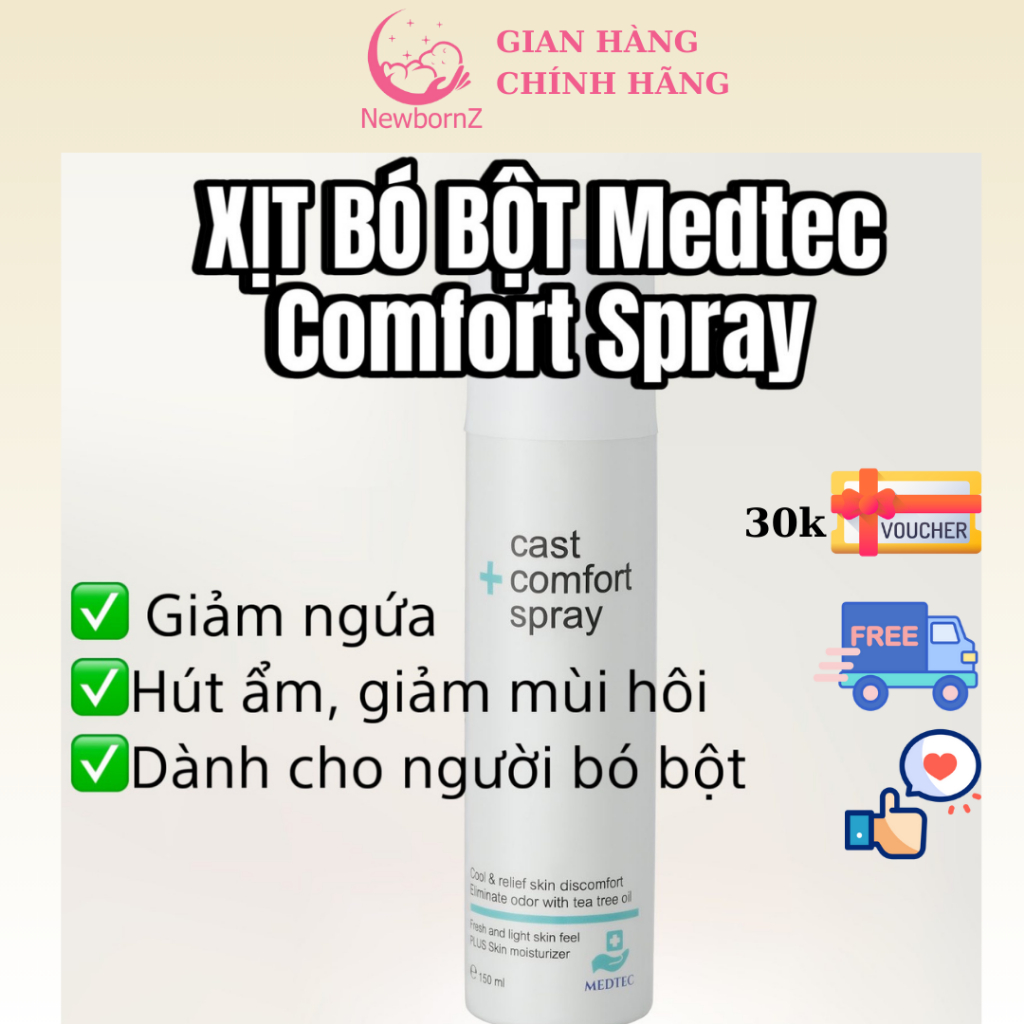 [Chính hãng NK Thái Lan] Xịt bó bột GIẢM NGỨA Medtec Cast Comfort Spray ...